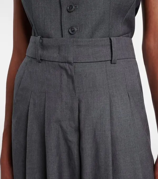 THE FRANKIE SHOP Gelso High-rise Wide-leg Trousers - Grey