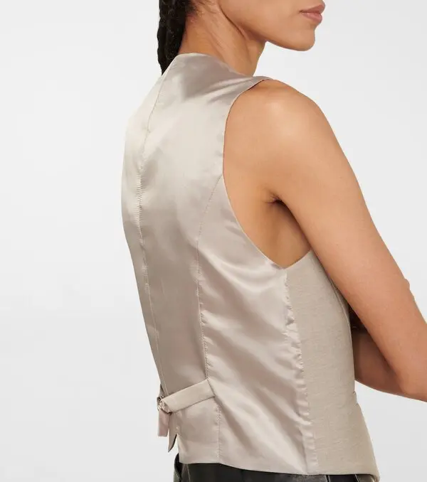 THE FRANKIE SHOP Gelso Vest - Beige