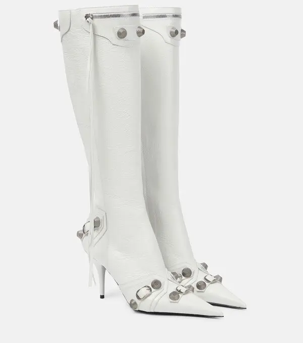Balenciaga Cagole Knee-high Leather Boots