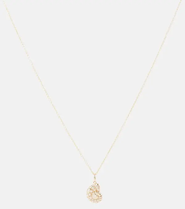 SYDNEY EVAN Nautilus Shell Pendant Necklace - Gold