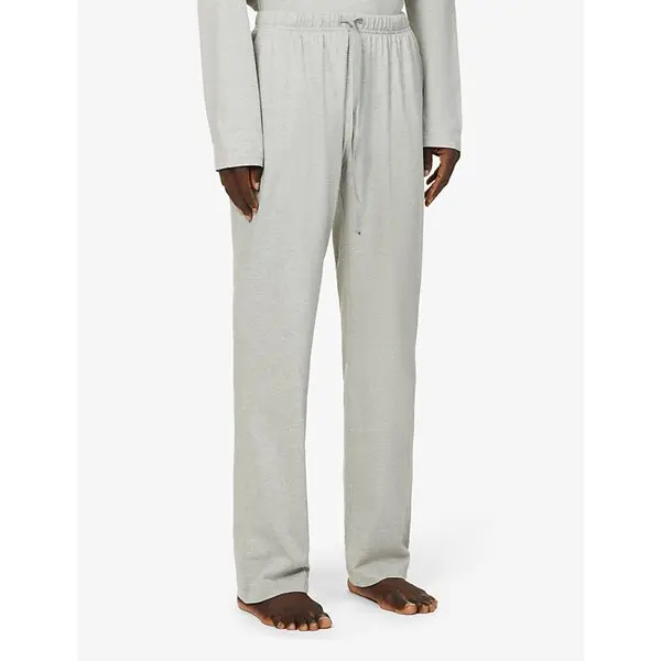 Polo Ralph Lauren Logo-embroidered Cotton-jersey Pyjama Bottoms - Andover Heather