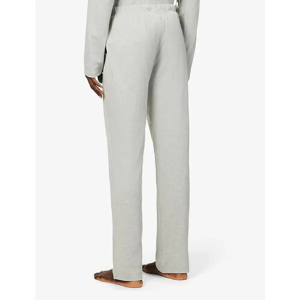Polo Ralph Lauren Logo-embroidered Cotton-jersey Pyjama Bottoms - Andover Heather
