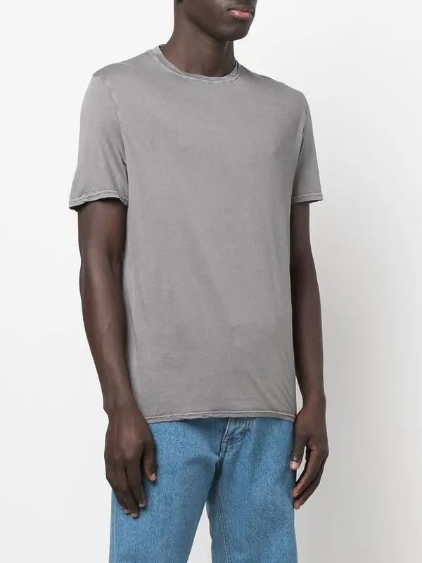 Fedeli Short-sleeved Cotton T-shirt - Grey