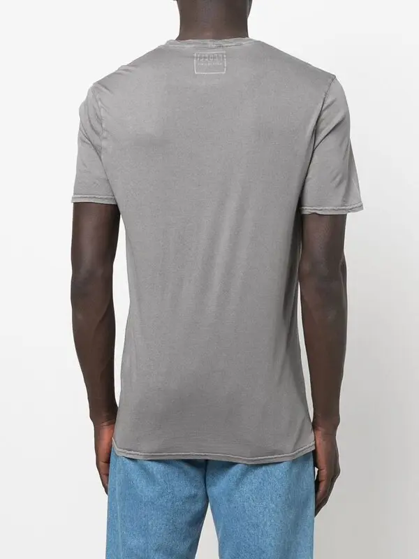 Fedeli Short-sleeved Cotton T-shirt - Grey