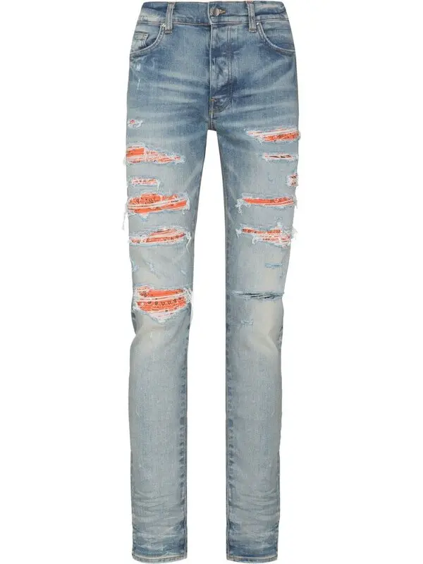 Amiri Bandana Thrasher Skinny Jeans In Blue - 55% Off | Editorialist