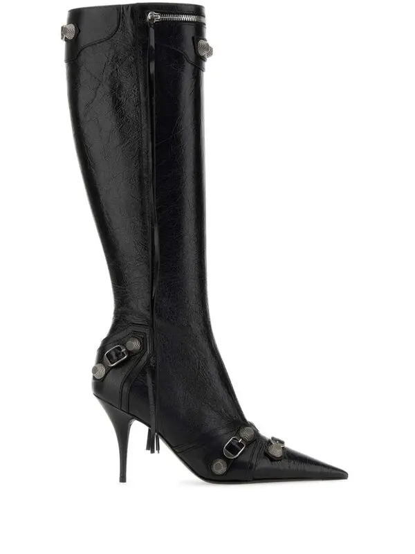 Balenciaga 90mm Cagole Leather Boots