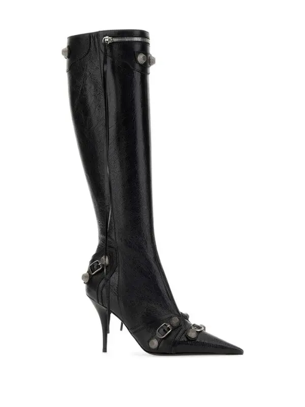 Balenciaga 90mm Cagole Leather Boots