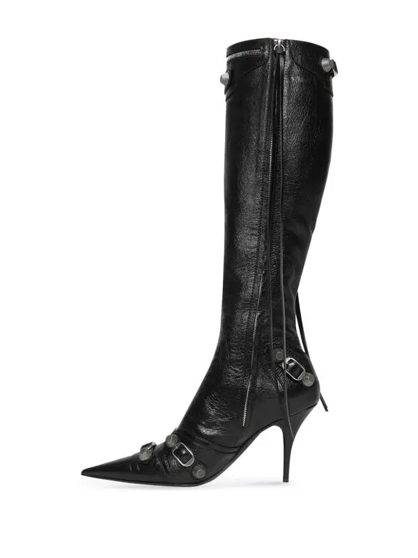 Balenciaga 90mm Cagole Leather Boots