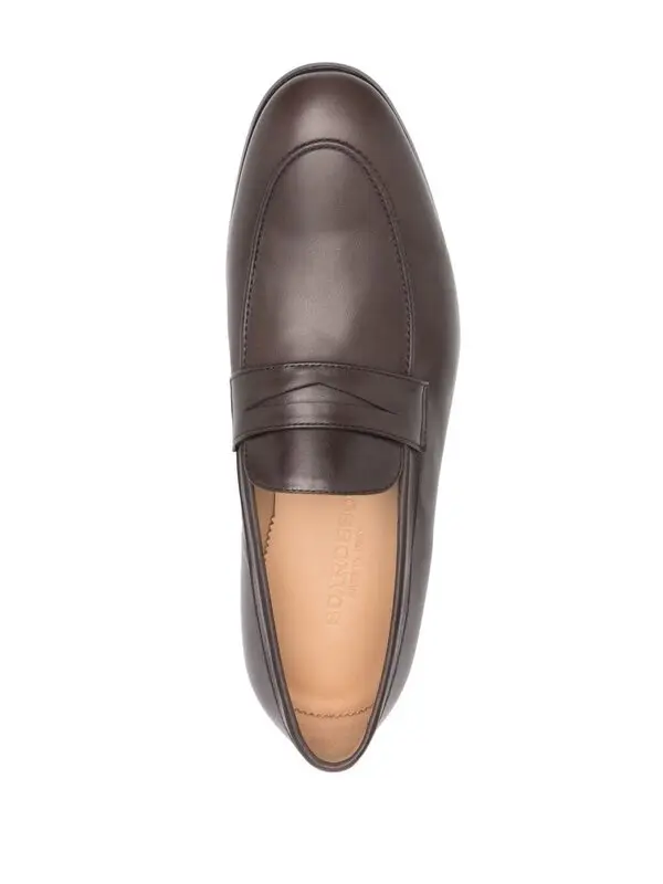 SCAROSSO Marzio Leather Loafers - Brown
