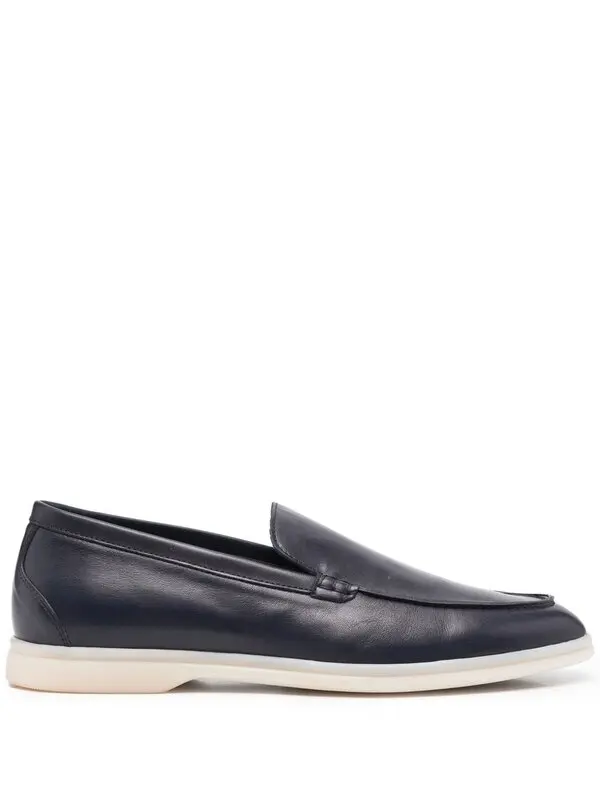 SCAROSSO Ludovico Leather Loafers - Blue
