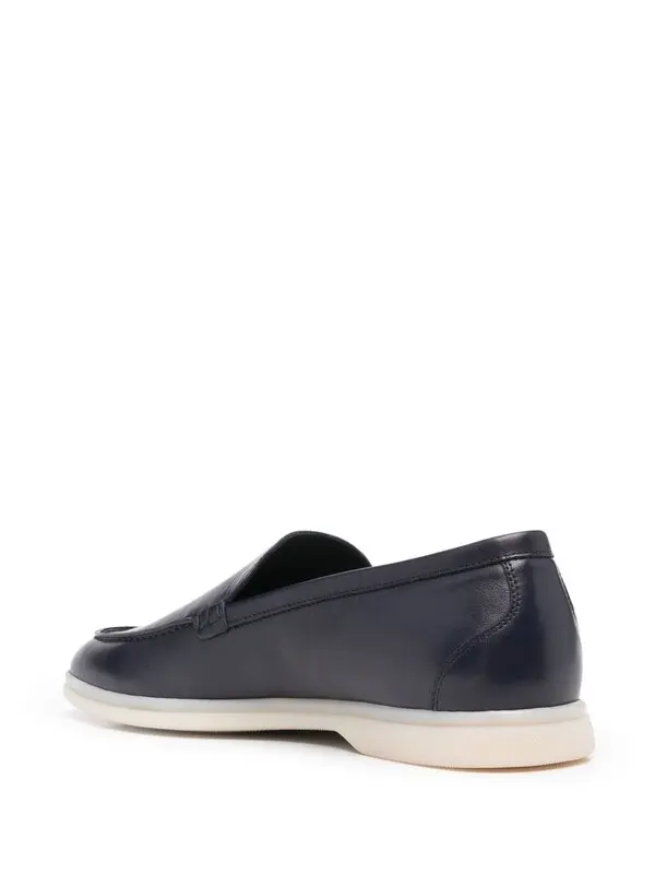 SCAROSSO Ludovico Leather Loafers - Blue