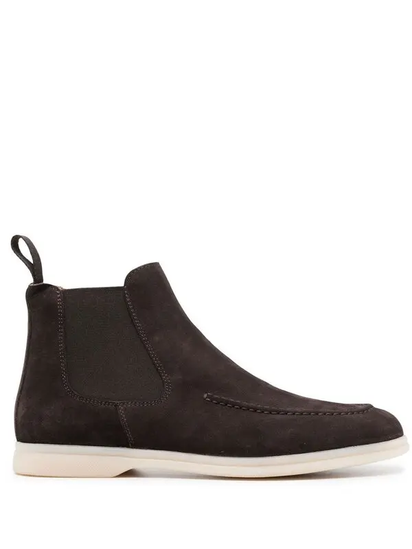 SCAROSSO Eugenia Chelsea Boots - Brown