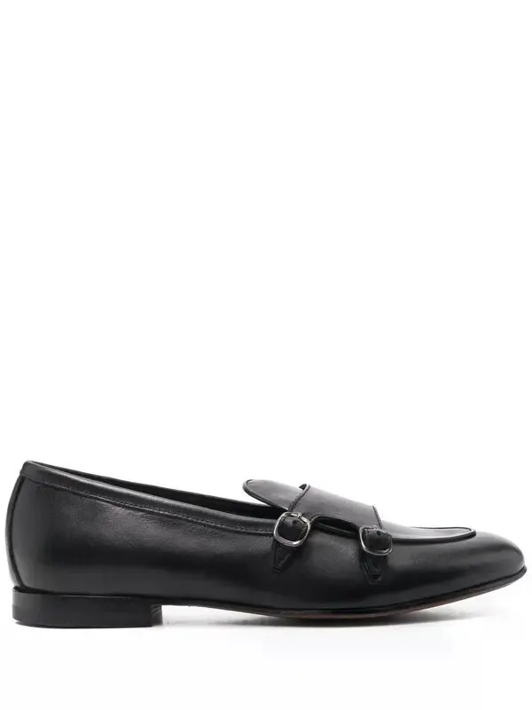 SCAROSSO Virginia Leather Loafers - Black