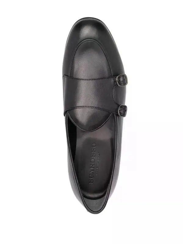 SCAROSSO Virginia Leather Loafers - Black