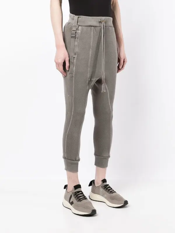 Boris Bidjan Saberi Cropped Drop-crotch Track Pants