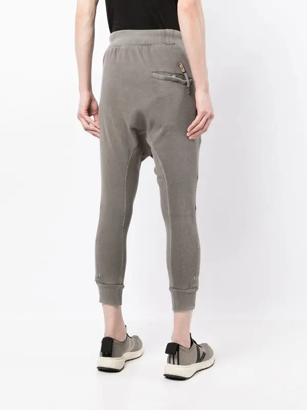 Boris Bidjan Saberi Cropped Drop-crotch Track Pants