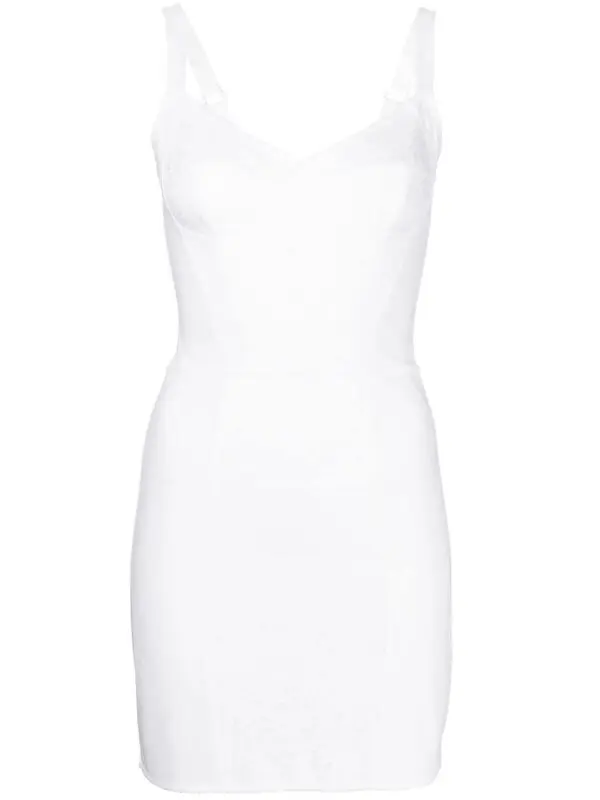 Dolce & Gabbana Lace-panel Bustier Dress - White