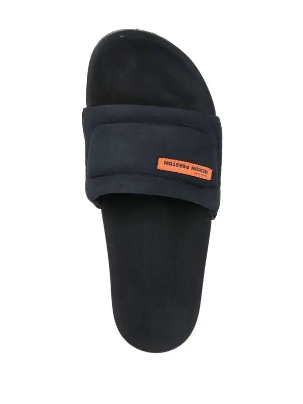 Heron Preston Logo Patch Slides - Black