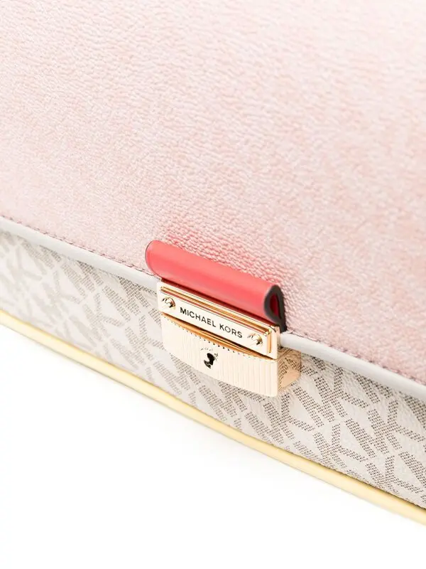 Michael Kors Bradshaw Logo-print Shoulder Bag - Neutrals