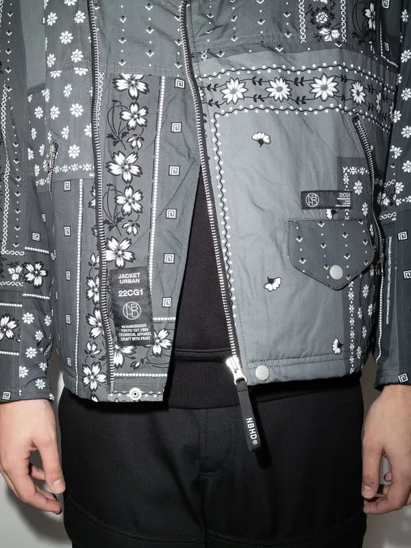 NEIGHBORHOOD Bandana-print Biker Jacket