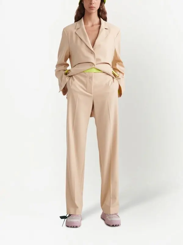 Off-White Active Straight-leg Tailored Trousers - Neutrals
