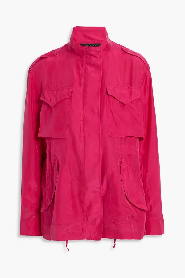 Rag & Bone Roth Silkhabotai Jacket - Bright Pink