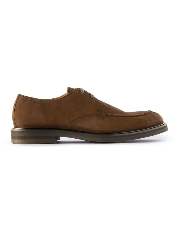 Men\'s MR P Porter Andrew Suede Split Toe Shoes Vibram Sole MR P. - Andrew Split-Toe Suede Derby Shoes - Green Mr P main image 2