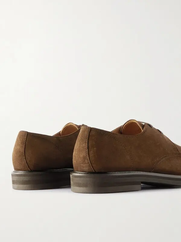 Mr P. Andrew Split-Toe Regenerated Suede Derby Shoes In  display picture 3