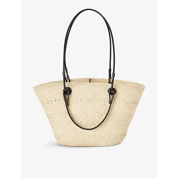Loewe Anagram Palm-woven And Leather Tote Bag