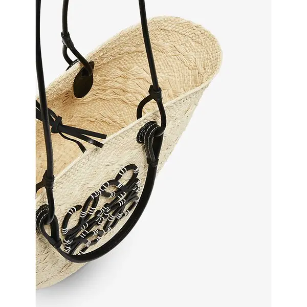 Loewe Anagram Palm-woven And Leather Tote Bag