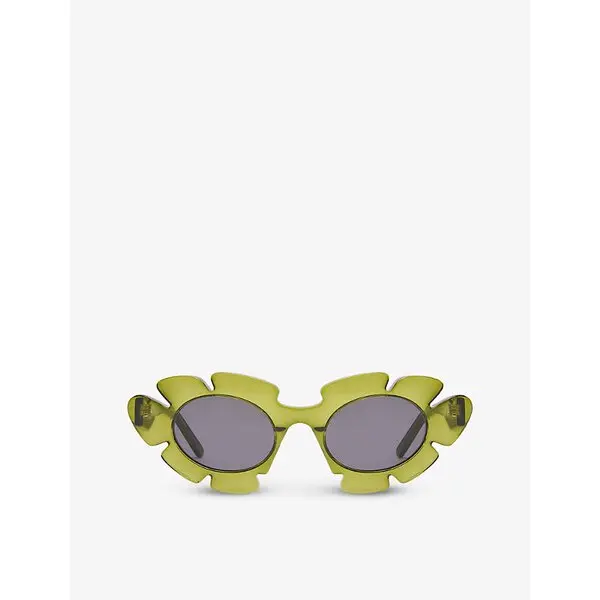 Loewe X Paula's Ibiza Flower-shaped Sunglasses - Cactus Green