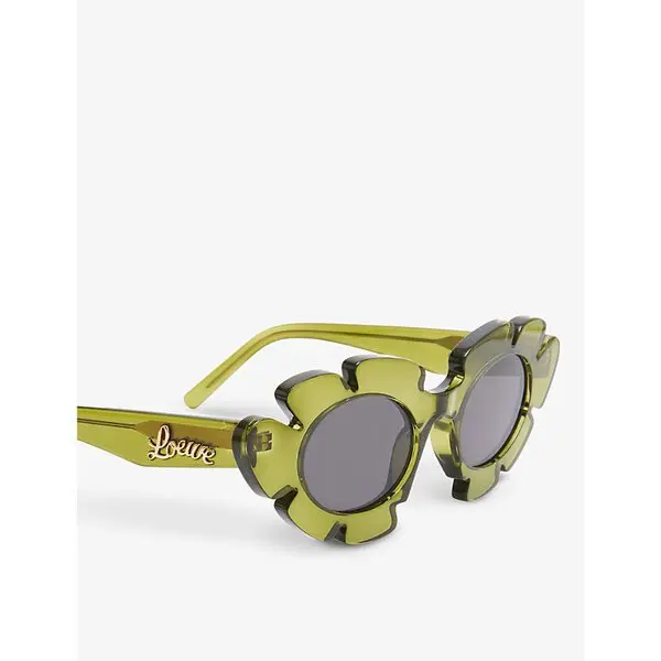 Loewe X Paula's Ibiza Flower-shaped Sunglasses - Cactus Green