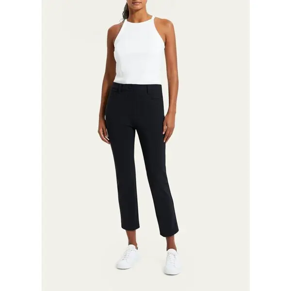 Theory Treeca Precision Ponte Cropped Pants - Black