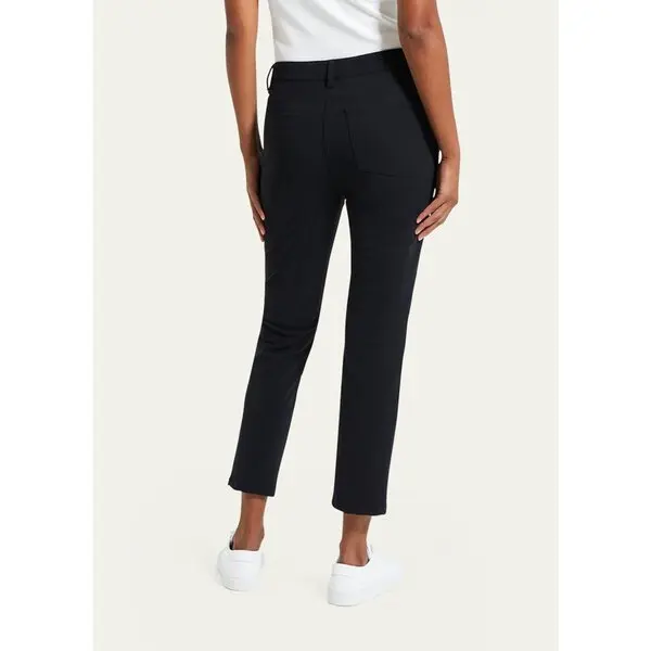 Theory Treeca Precision Ponte Cropped Pants - Black