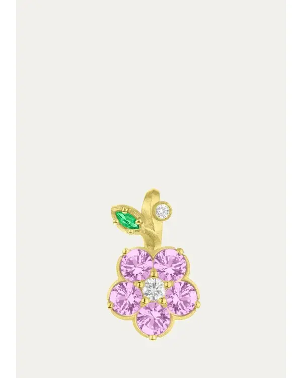 Paul Morelli Wild Child Charm With Diamonds, Pink Sapphires And Tsavorite - Yellow