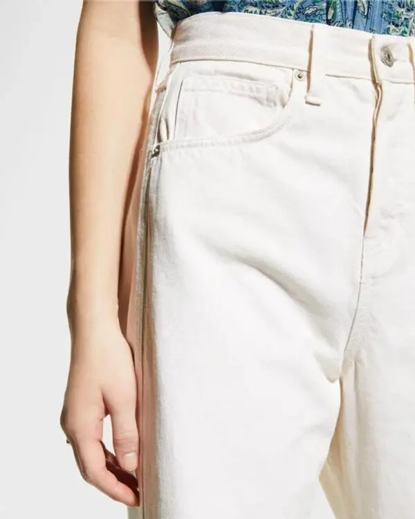 Veronica Beard Taylor High-rise Wide-leg Jeans - Ecru