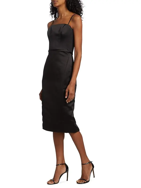 amsale duchess satin sheath dress Amsale Duchess Satin Sheath Dress