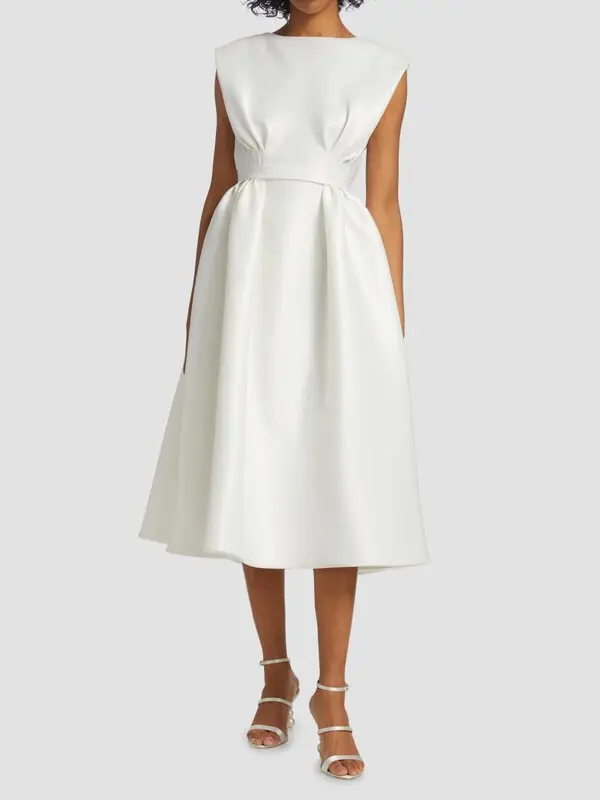 Amsale Mikado A-line Midi-dress