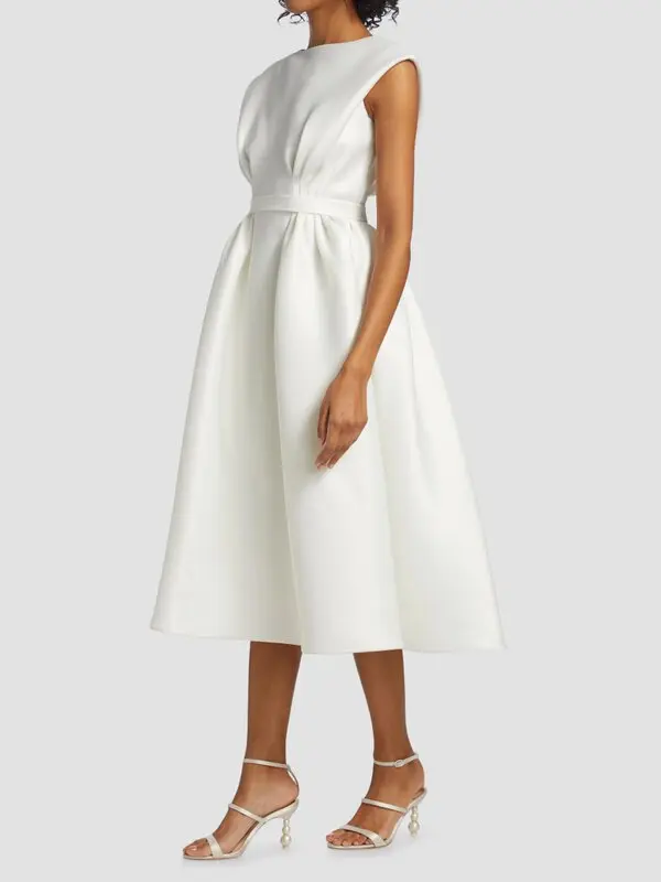 Amsale Mikado A-line Midi-dress