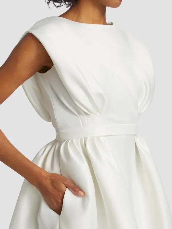Amsale Mikado A-line Midi-dress