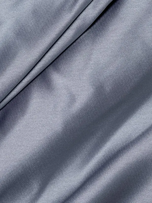 Amsale Draped Satin Pencil Midi-dress - Slate