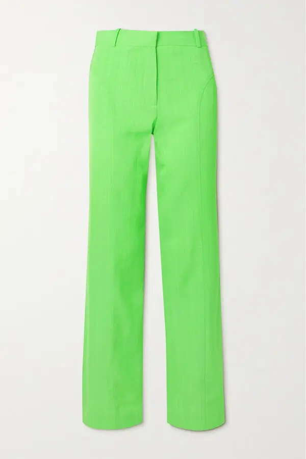 Jacquemus Meloia Paneled Straight-leg Pants - Green