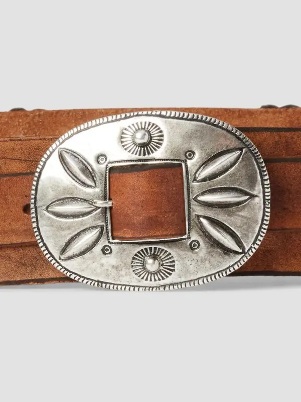 Ralph Lauren Casted Concho Leather Belt - Brown
