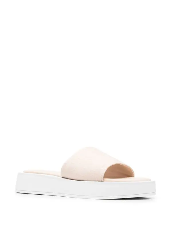 Calvin Klein Monogram-vamp Chunky Sole Slides