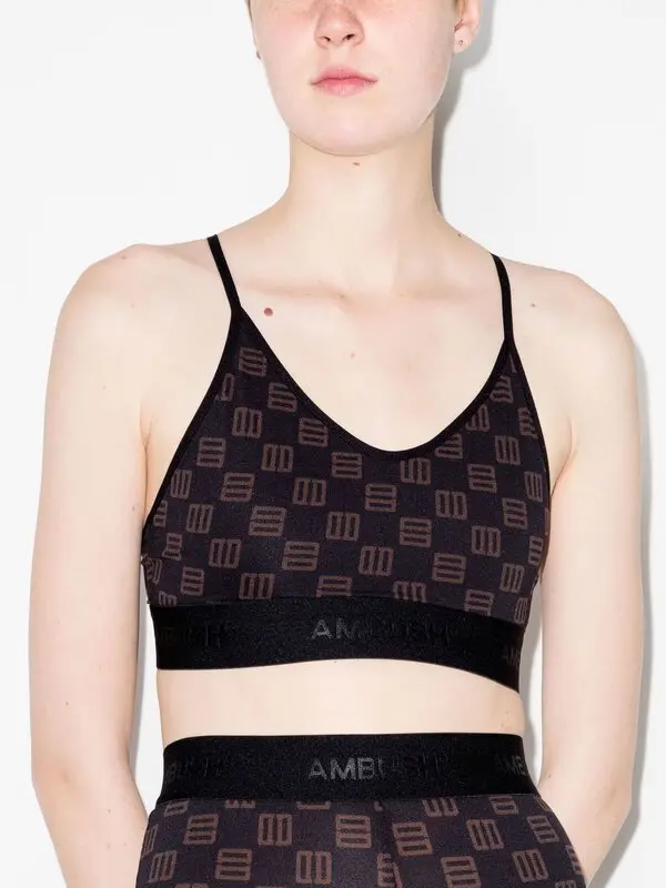 AMBUSH Monogram-print Bra Top