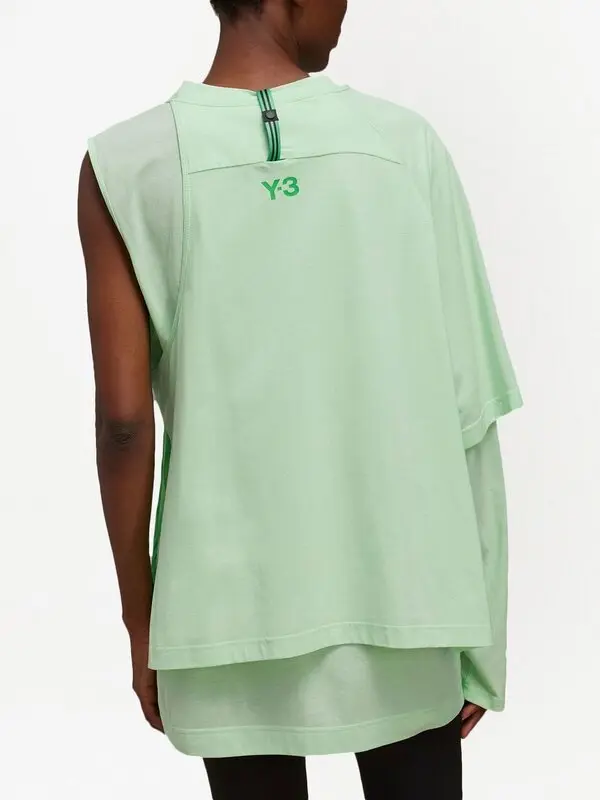 Y3 Asymmetric Layered T-shirt