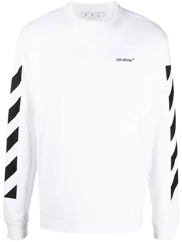 Off-White Logo-print Long-sleeve T-shirt - White