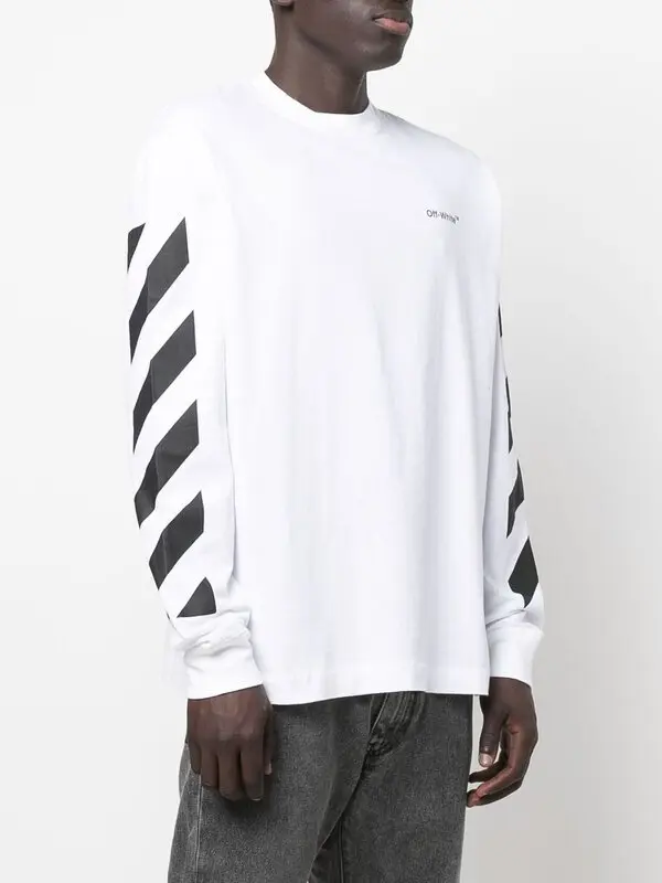 Off-White Logo-print Long-sleeve T-shirt - White