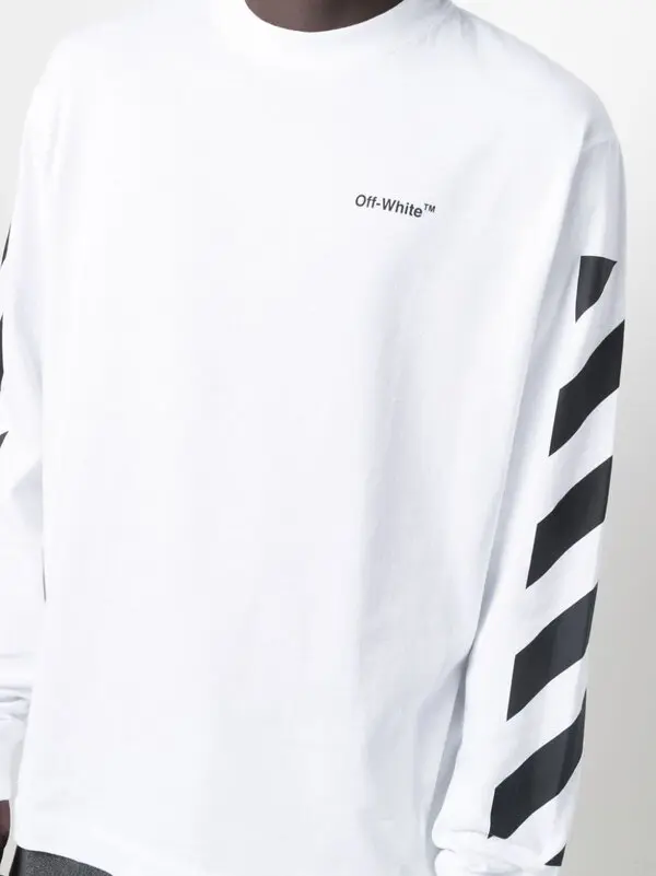 Off-White Logo-print Long-sleeve T-shirt - White