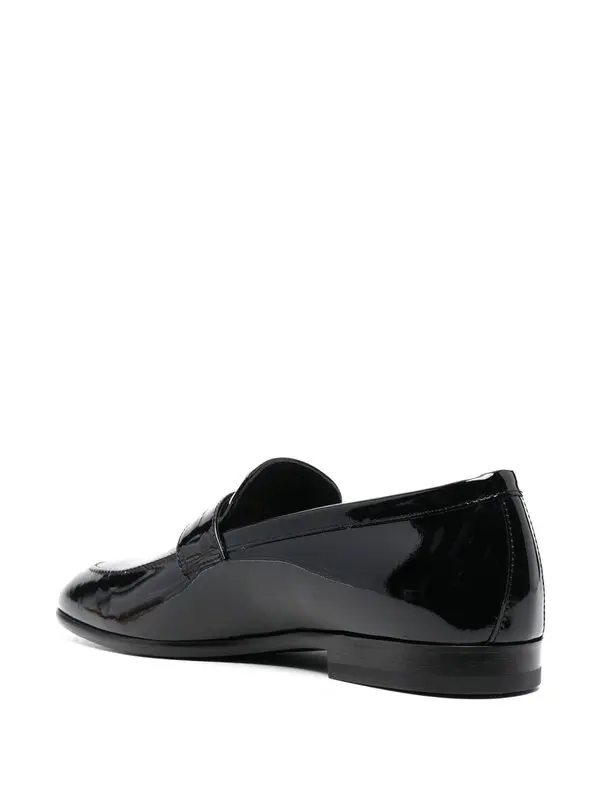 SCAROSSO Marzio Patent Leather Loafers - Black